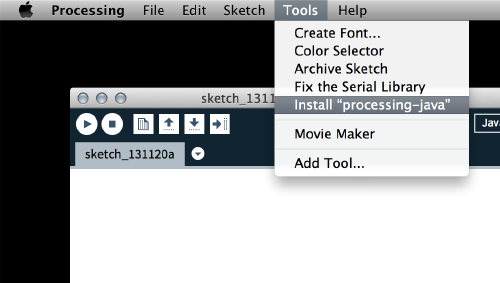 using processing via the command line